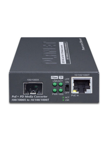 PLANET GT-805A-PD | Buy GT-805A-PD PoE+ PD SFP Media Converter | WISP Australia